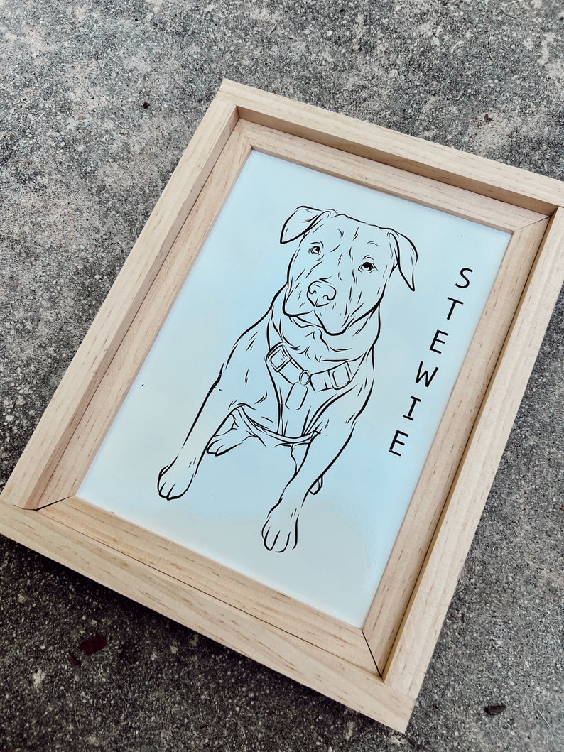 Laser Engraved Pet Portraits || Animals || Signs || Portrait - Etsy