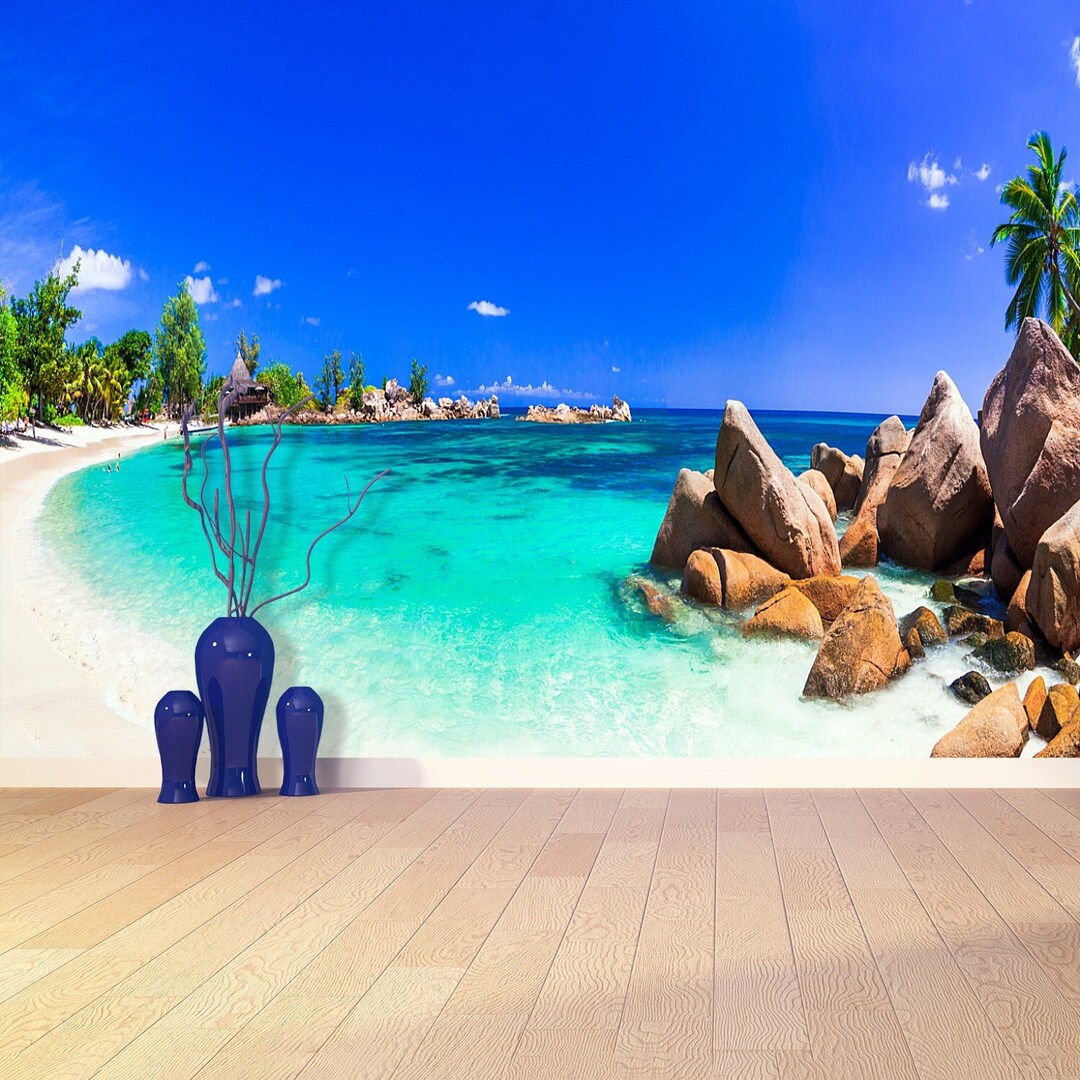 Tropical Holidays Peel&stick or Non-woven Wallpaper | Wall Mural ...