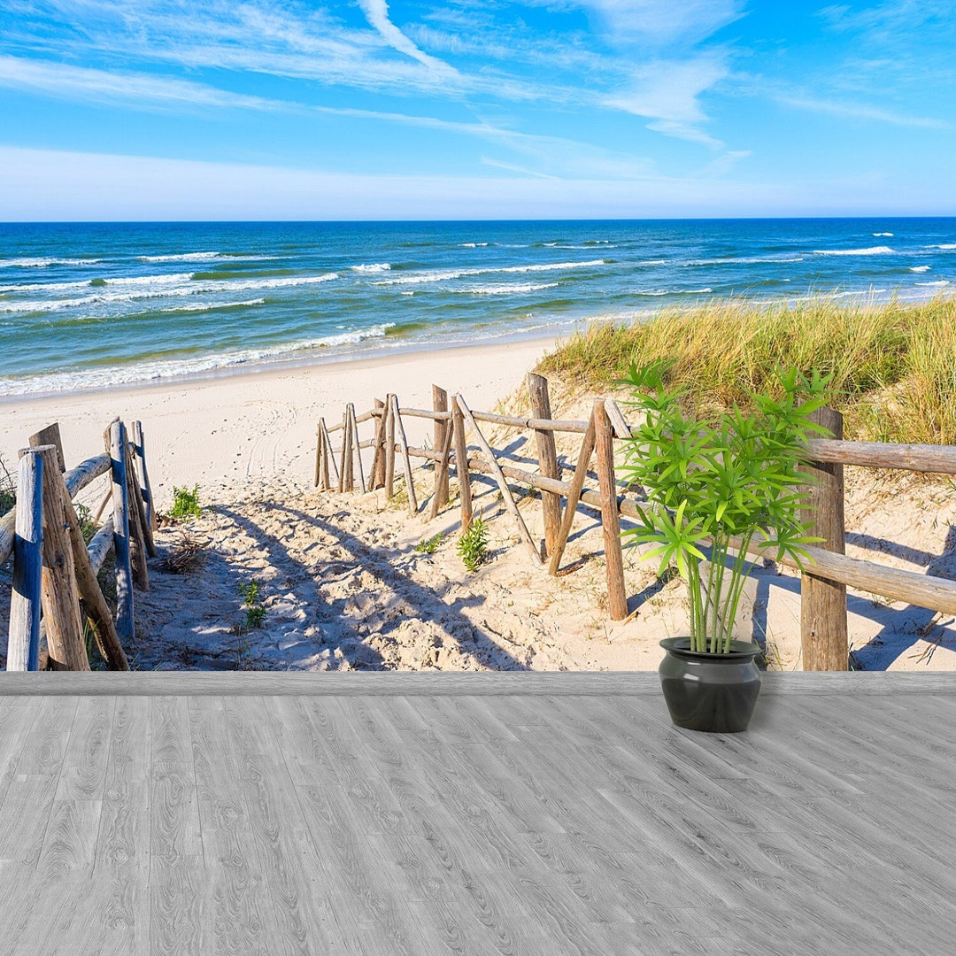 Sandy Beach Removable or Traditional Mural | Wallcovering Entrance to ...