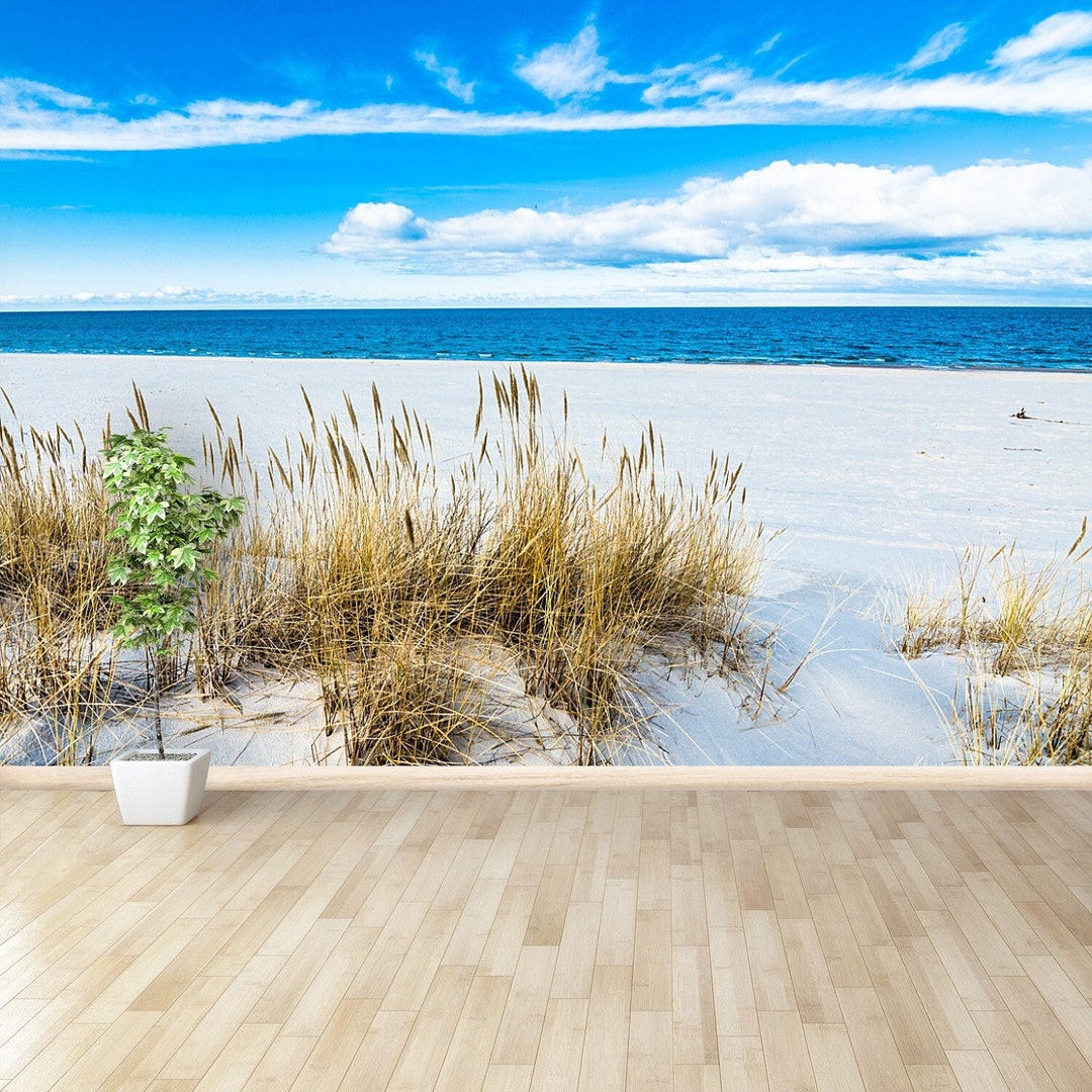 Sea Sandy Beach Peel&stick or Non-woven Photo Wallpaper | Wallcovering ...