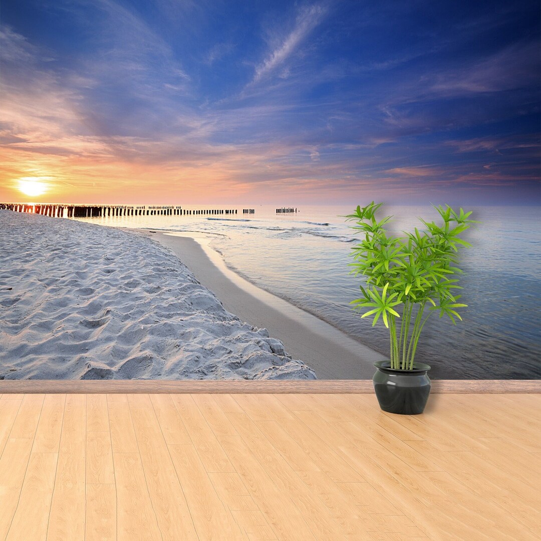 Sunset Adhesivie or Traditional Photo Wallpaper | Wallcovering Sunset ...