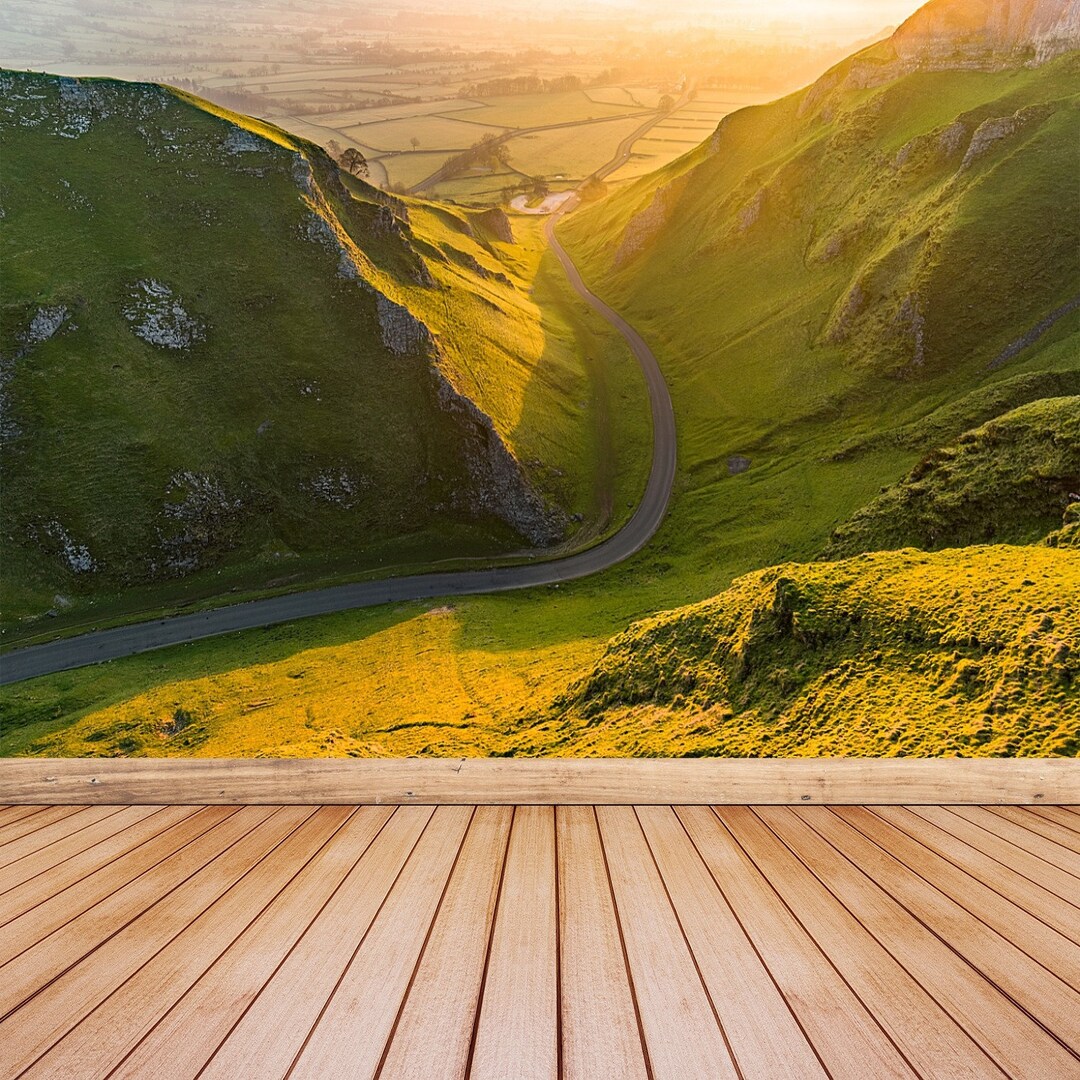 Rural Road Removable or Traditional Mural | Wallcovering Long Rural ...