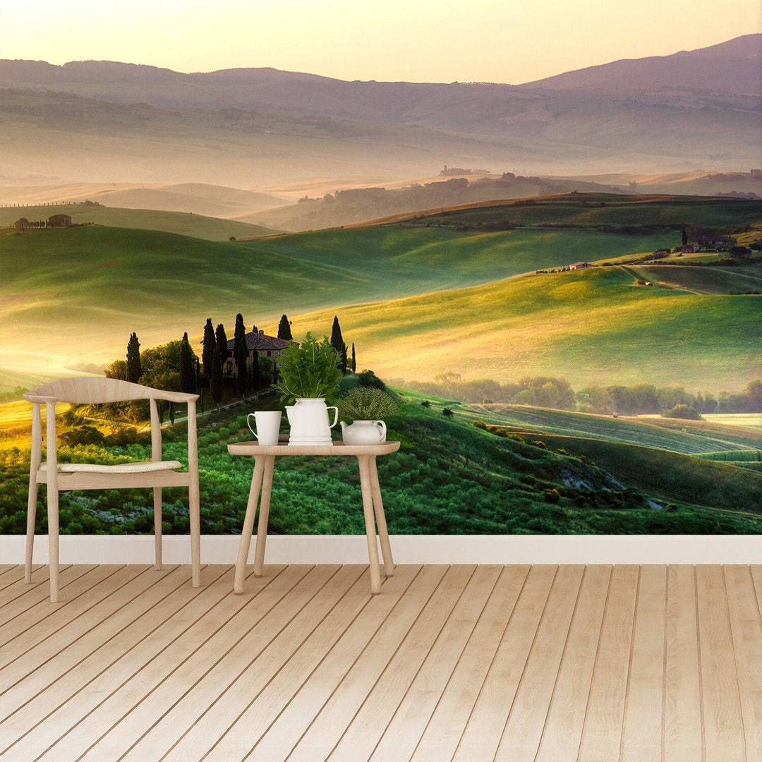 Tuscany Panorama Adhesivie or Traditional Wall Mural | Wallpaper ...