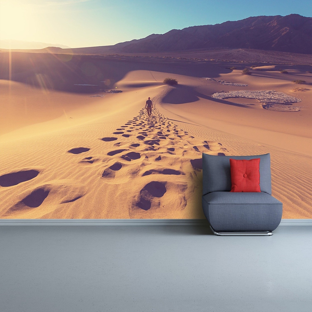 Sand Desert Peel and Stick or Classic Glue Photo Wallpaper | Mural ...