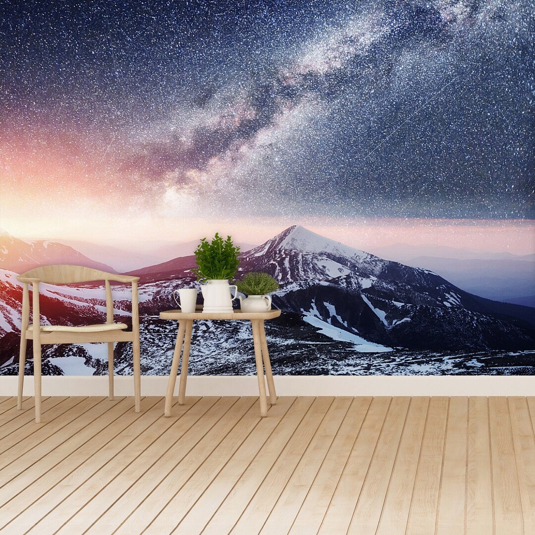 Starry Sky Adhesivie or Traditional Photo Wall Mural | Wallpaper ...