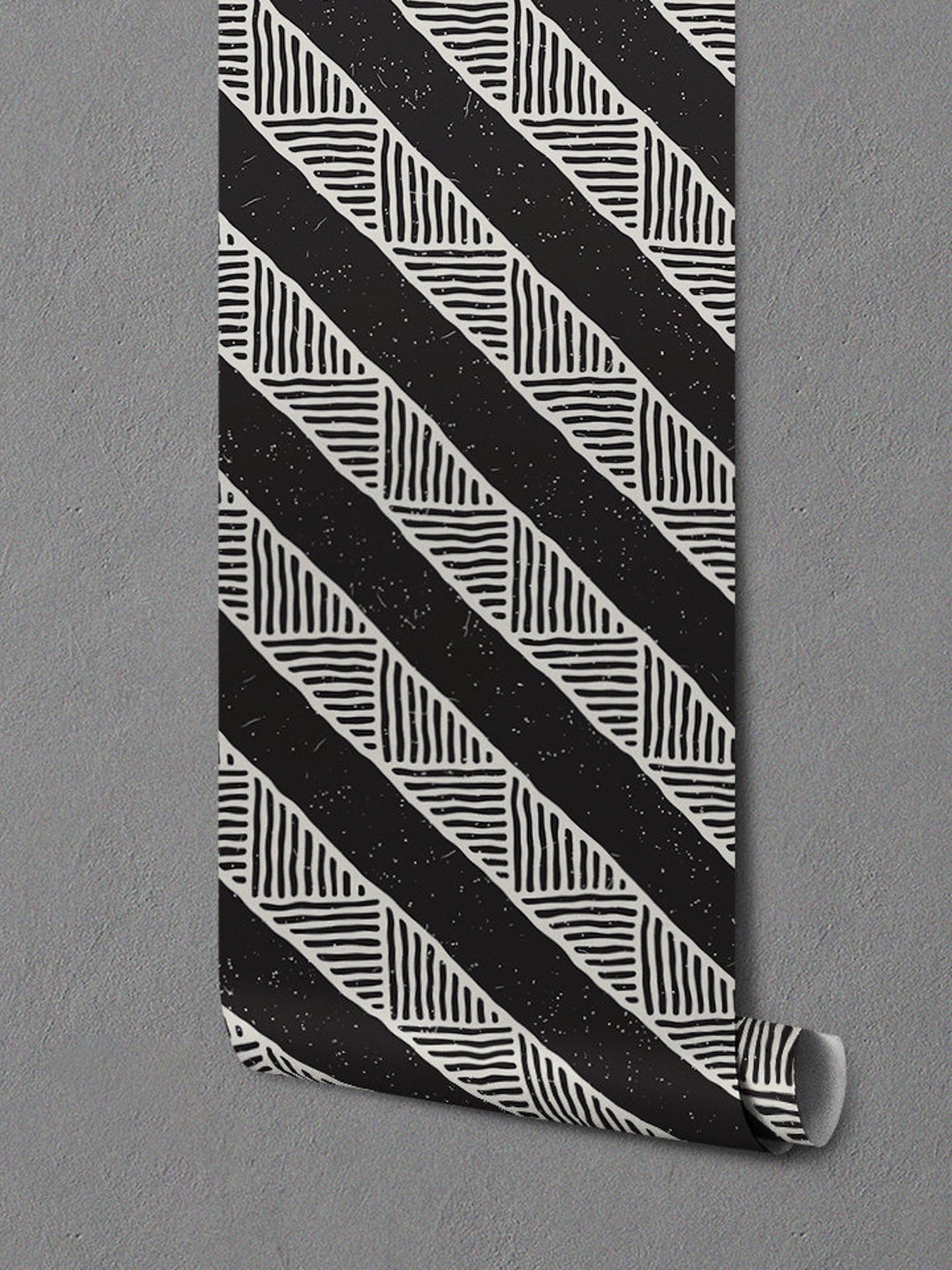 Wallpaper Roll, Removable Wallpaper, Ethnic Seamless Pattern, Diagonal ...