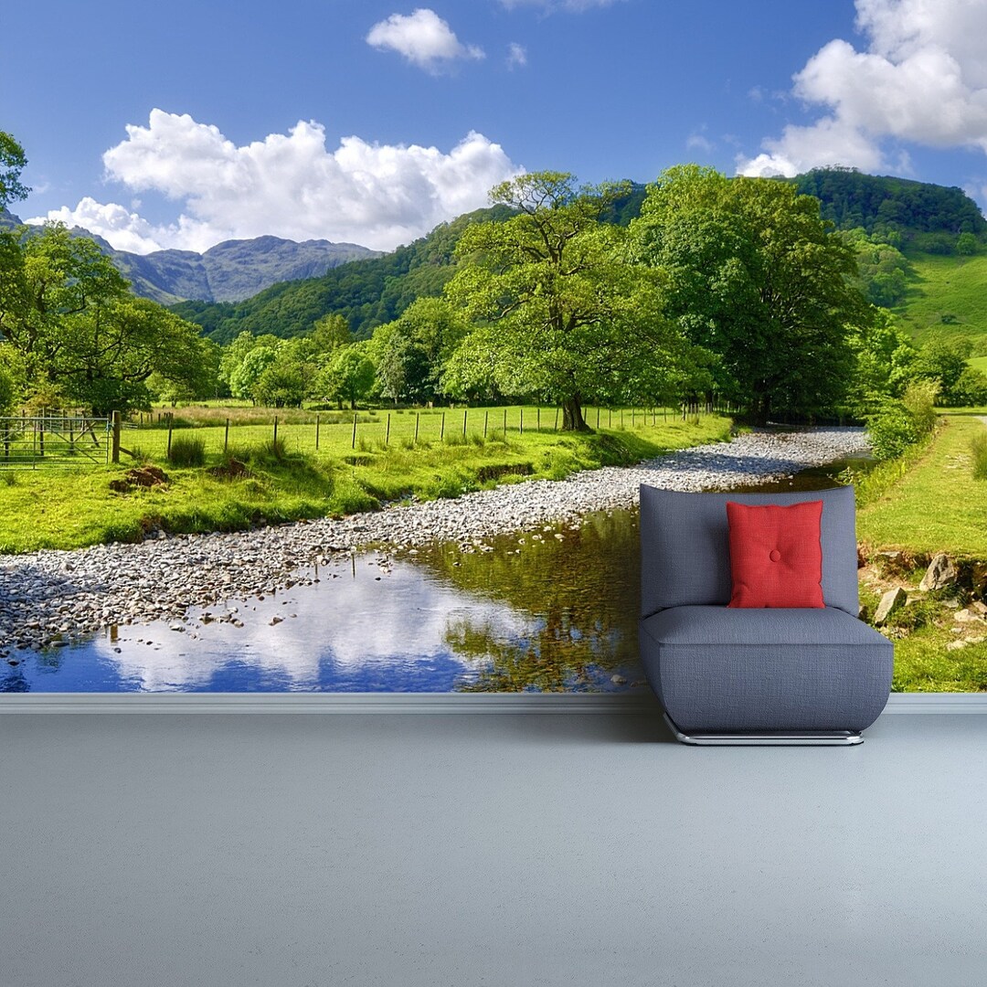 River England Repositionable Photo Mural | Wallpaper A View of the ...