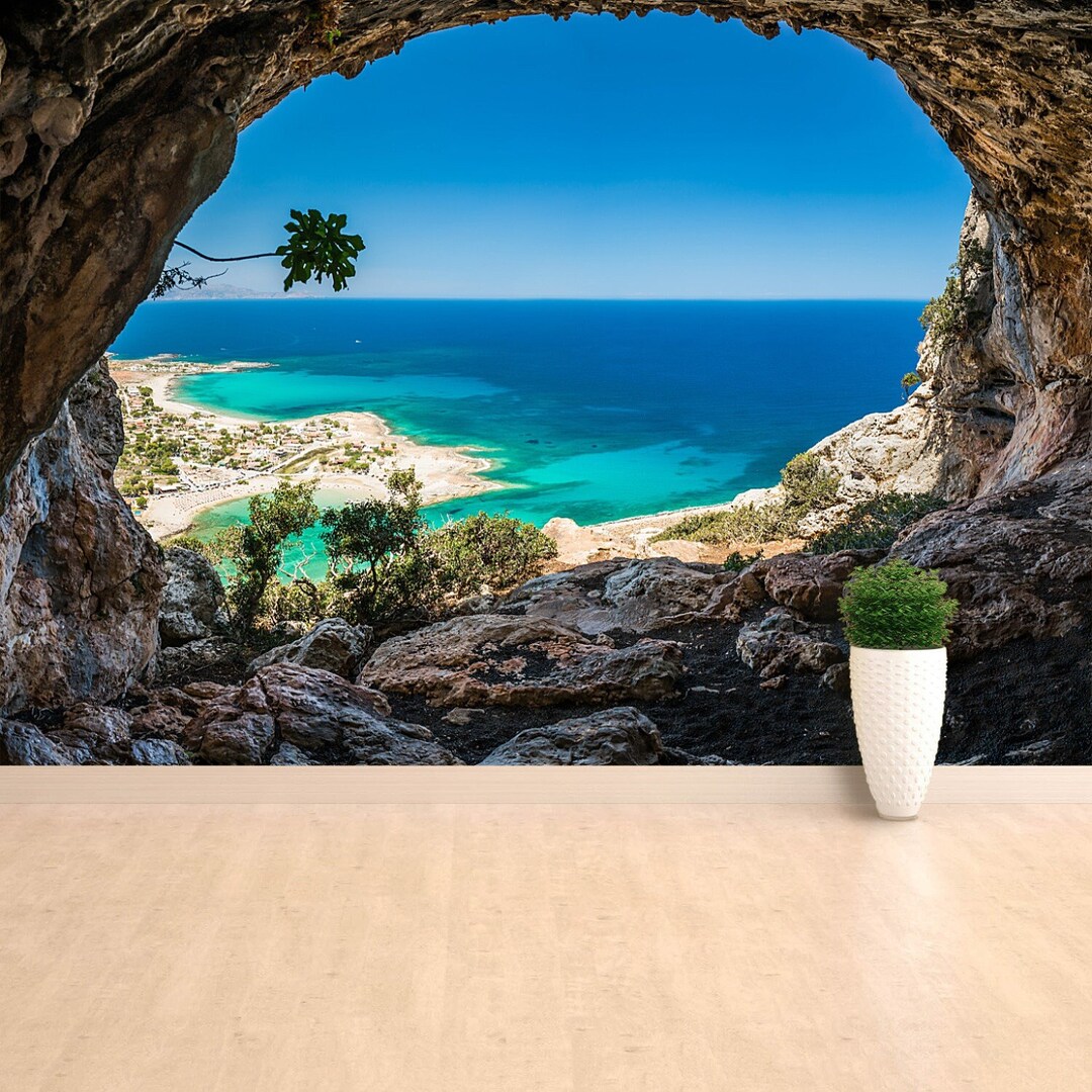 Cave Greece Peel&stick or Non-woven Photo Wallpaper | Mural Greece ...