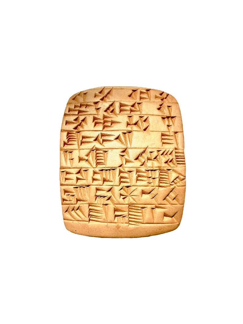 Handmade Sumerian Good Luck Clay Tablet Large - Cuneiform Script - Etsy