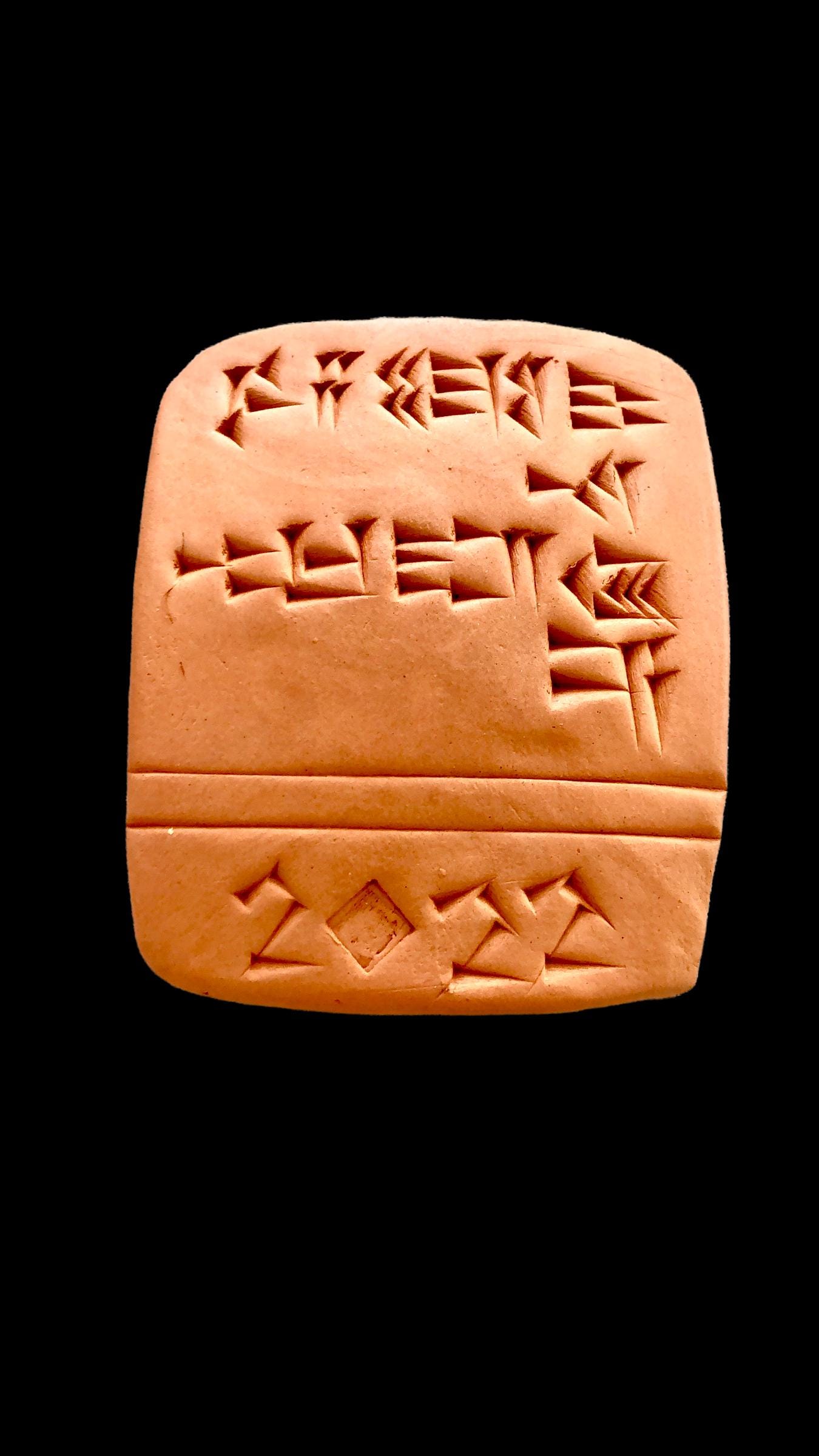 Custom Sumerian Cuneiform Clay Tablet – Personalized Ancient Script ...