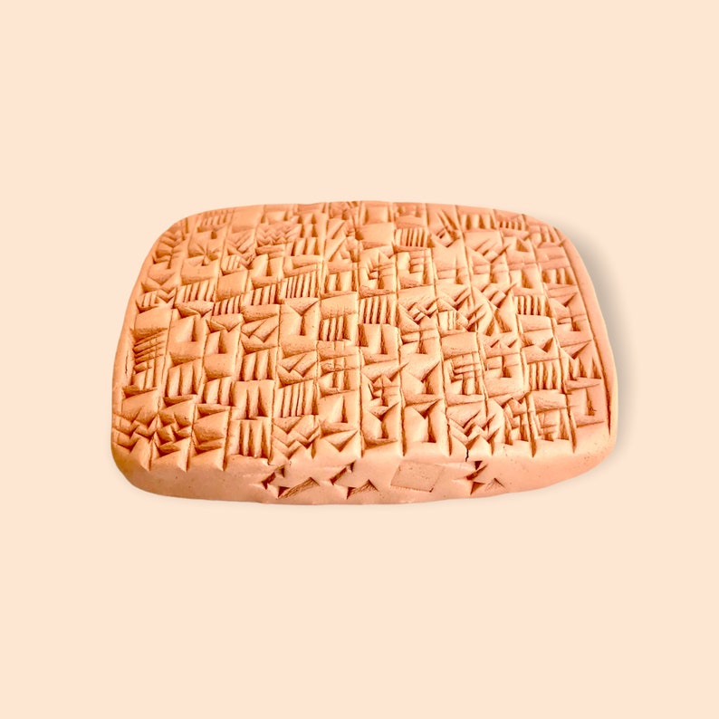 Handmade Sumerian Marriage Contract Clay Tablet - Ancient Cuneiform Art ...