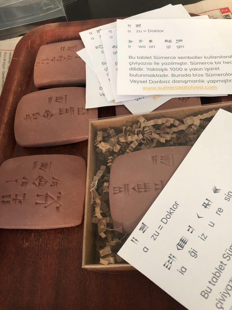 Custom Sumerian Cuneiform Clay Tablet – Personalized Ancient Script ...