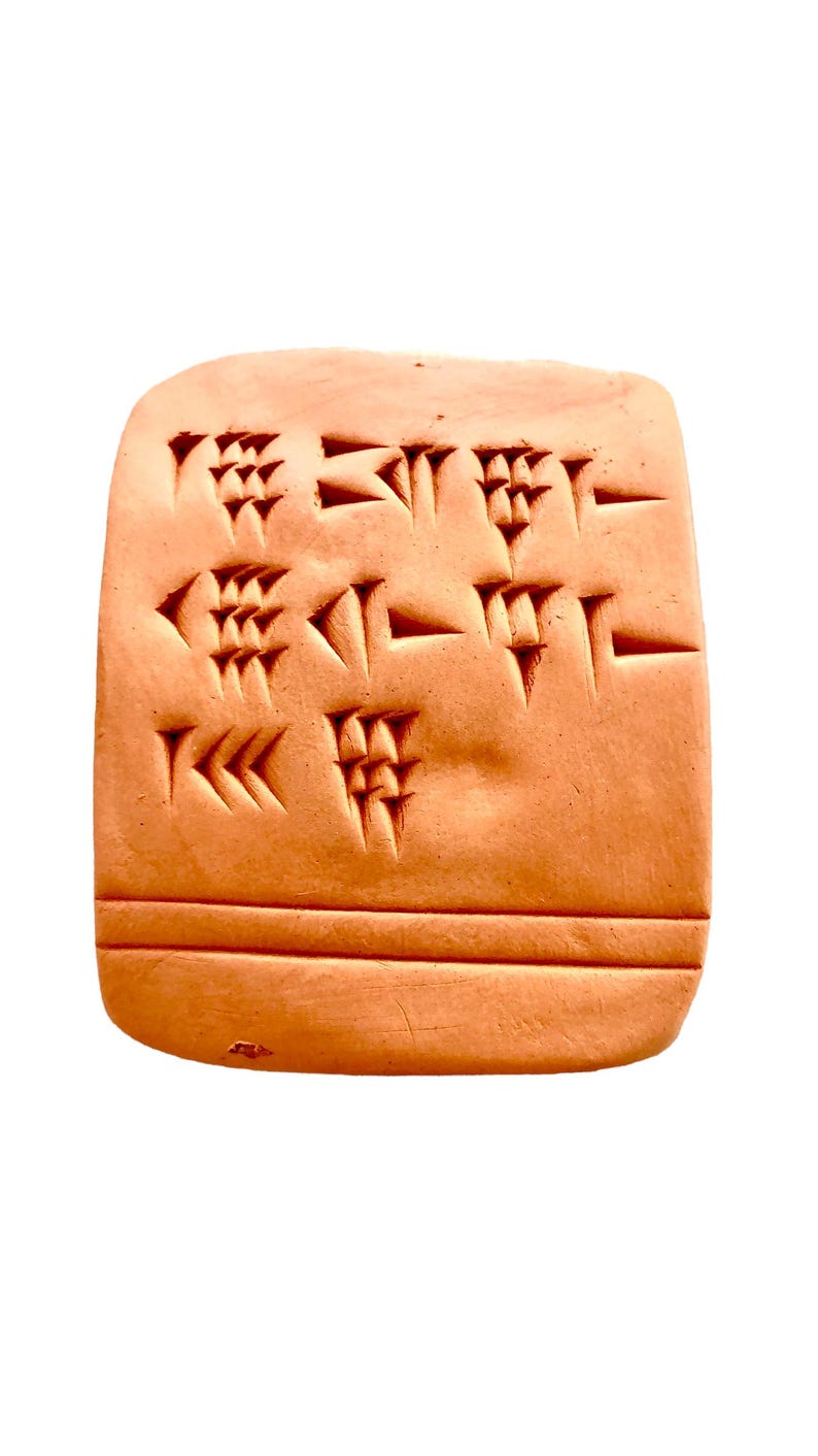 Custom Sumerian Cuneiform Clay Tablet – Personalized Ancient Script ...