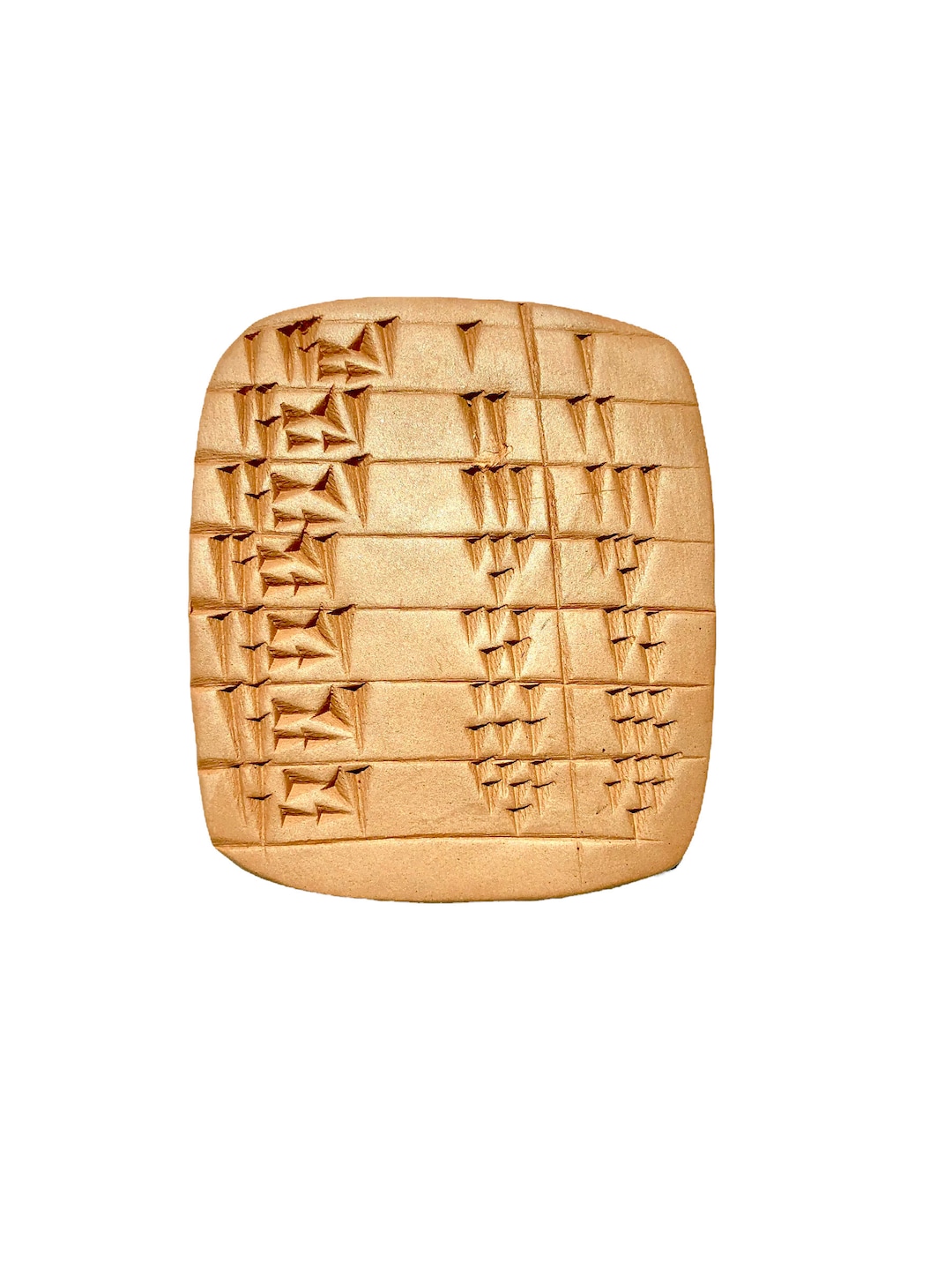 Sumerian Multiplication Clay Tablet - Ancient Cuneiform Math Artifact ...