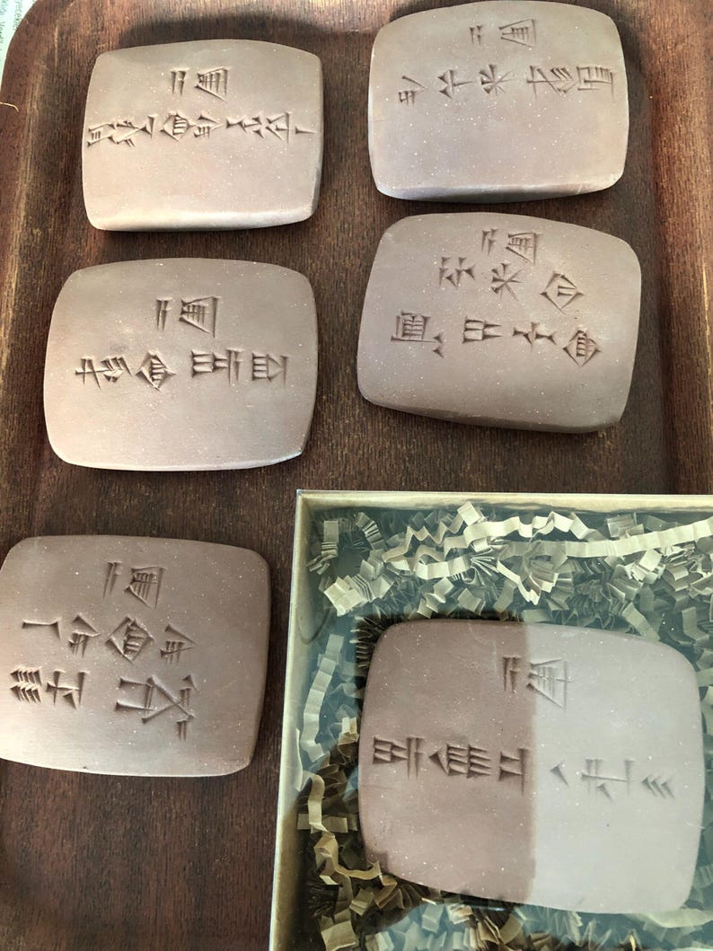 Custom Sumerian Cuneiform Clay Tablet – Personalized Ancient Script ...
