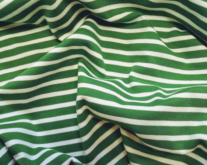 Organic Interlock Knit Fabric, Half Yard, Cotton, Organic, Stripe ...