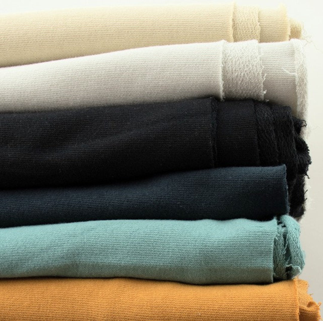 Organic Cotton French Terry, One Yard + 30 Inches, Black, Organic ...