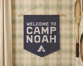 Personalized Camp Pennant Baby Room Decor Custom Name Flag Kids Room ...