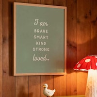 Positive Affirmations Rainbow Canvas Print - Kids Room Wall Art ...