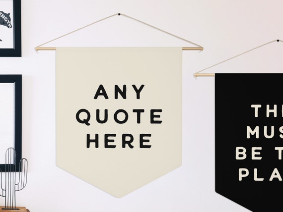 Custom Quote Banner Custom Pennant With Any Quote in Rustic - Etsy