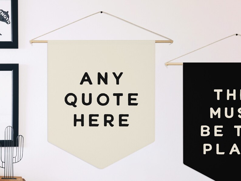 Custom Quote Banner Custom Pennant With Any Quote in Rustic - Etsy