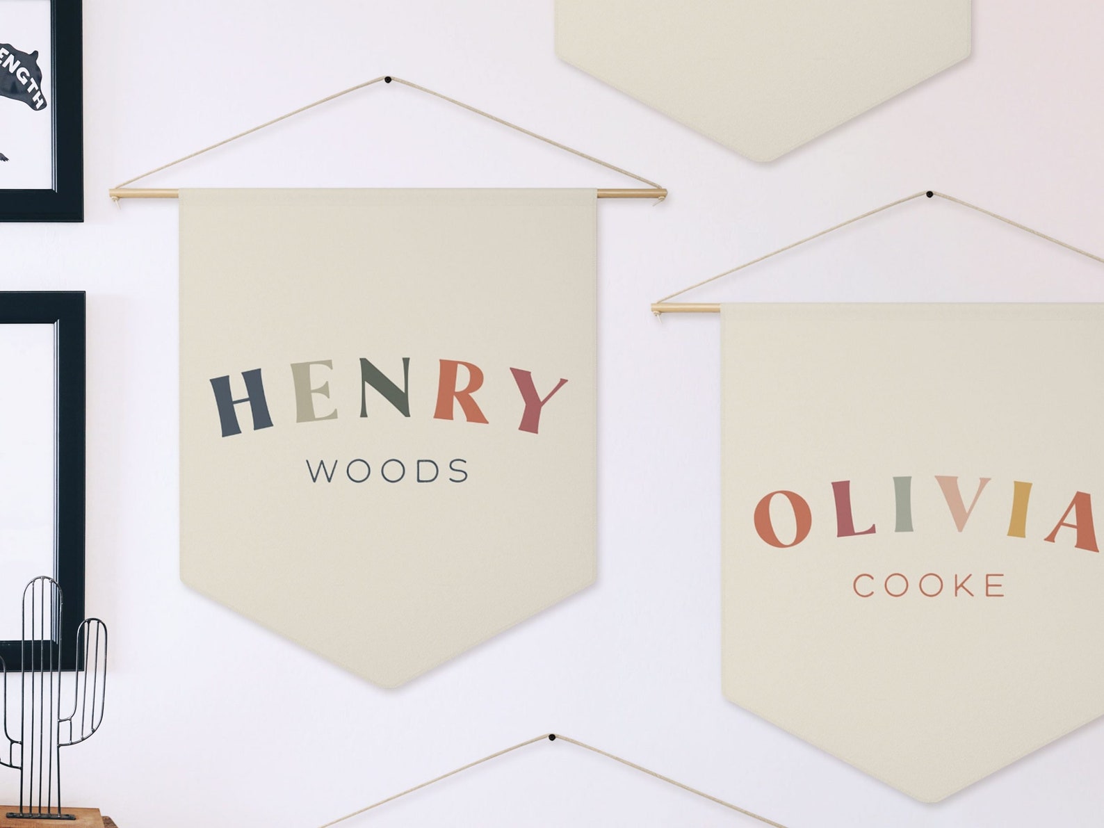 Custom Colorful Name Banner Custom Pennant Personalized - Etsy