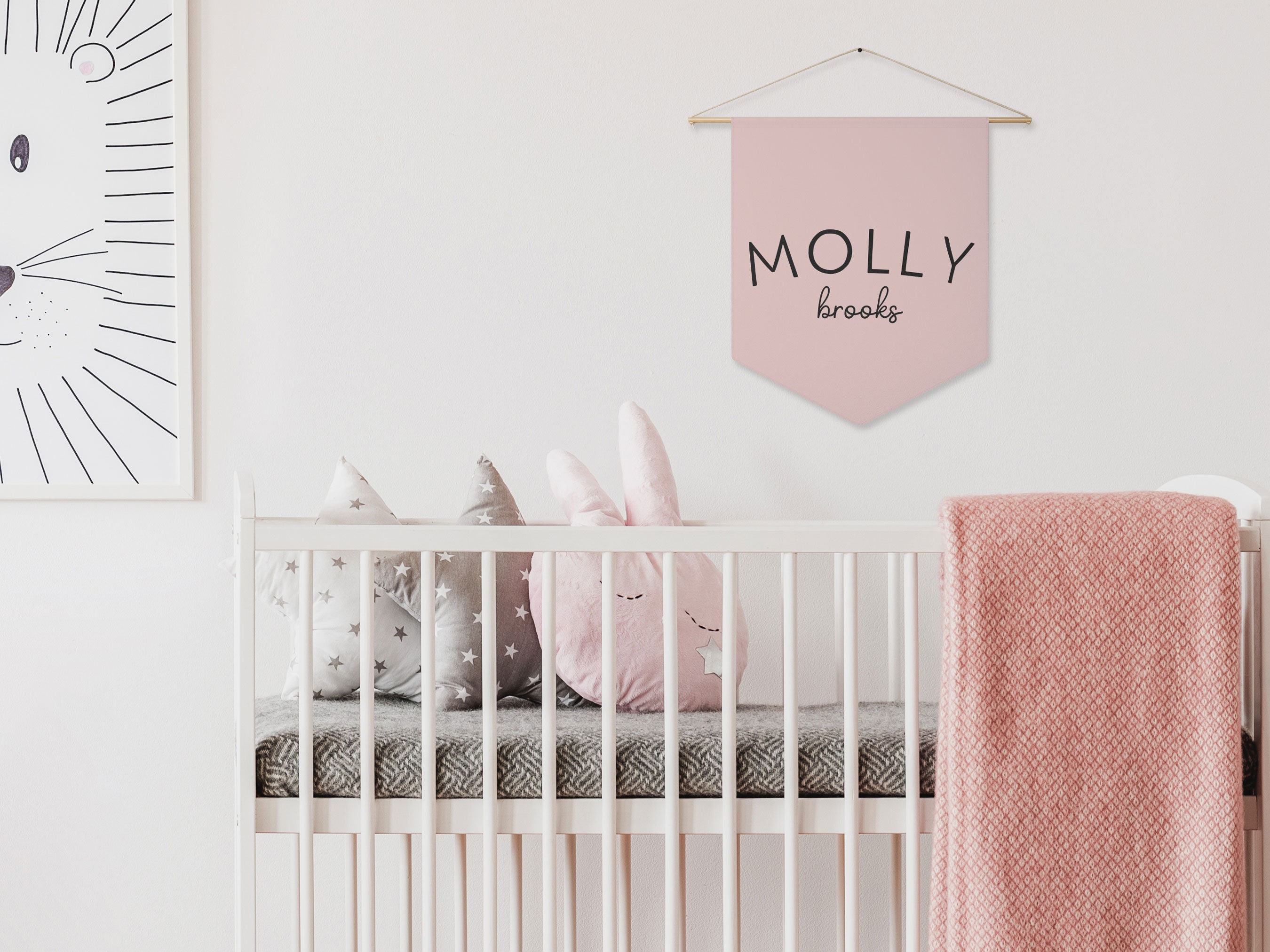 Custom Name Banner Custom Pennant Personalized Name Wall | Etsy