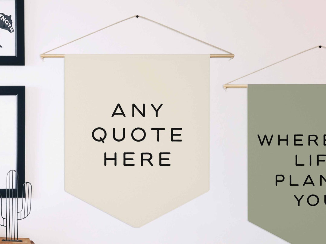 Custom Quote Banner Custom Pennant With Any Quote in Thin - Etsy