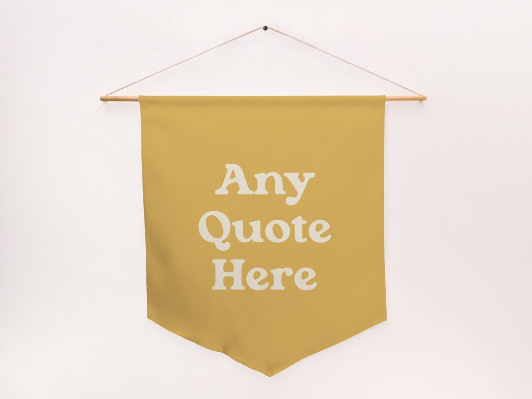 Custom Quote Banner Custom Pennant With Any Quote in Retro - Etsy