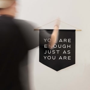 Custom Quote Banner | Custom Pennant With Any Quote in Thin Font ...