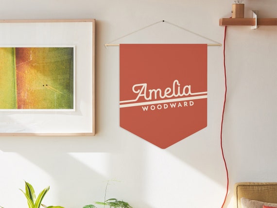 Custom Vintage Name Banner Custom Pennant for Any Name - Etsy
