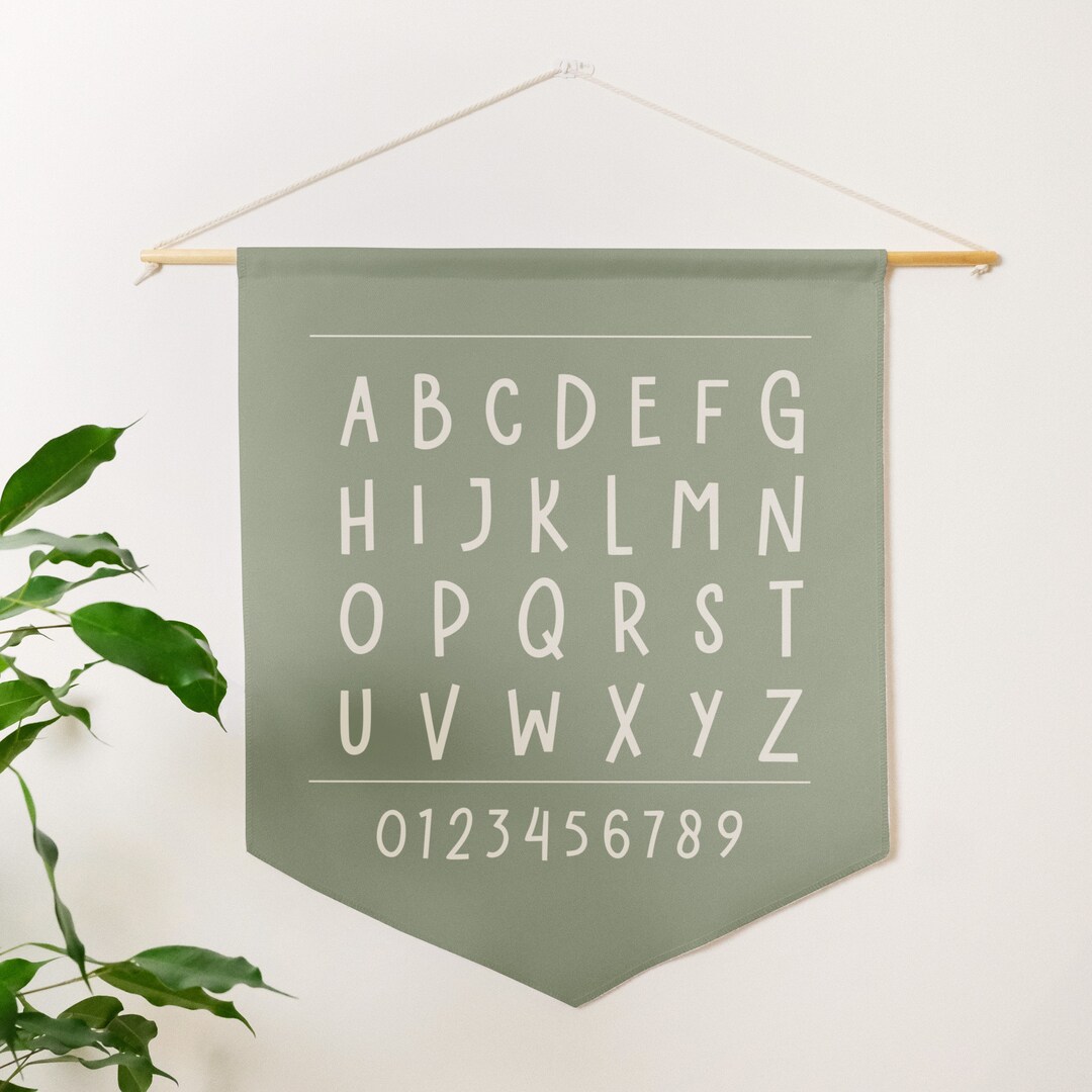 Alphabet Pennant Banner Nursery Decor Alphabet Wall Art - Etsy