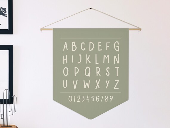 Alphabet Pennant Banner Nursery Decor Alphabet Wall Art - Etsy