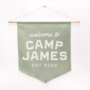 Personalized Camp Banner, Camp Themed Party Decor, Custom Name Baby or ...