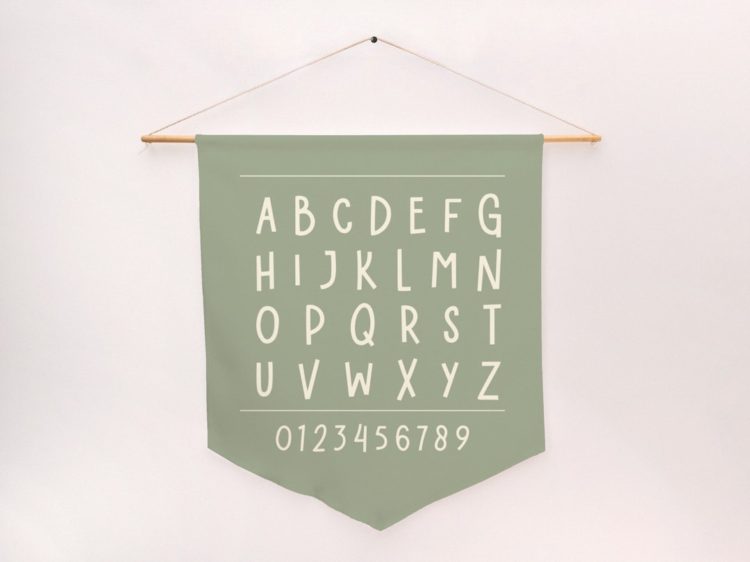 Alphabet Pennant Banner Nursery Decor Alphabet Wall Art - Etsy