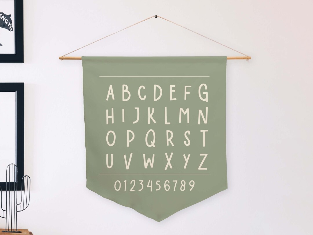 Alphabet Pennant Banner Nursery Decor Alphabet Wall Art - Etsy