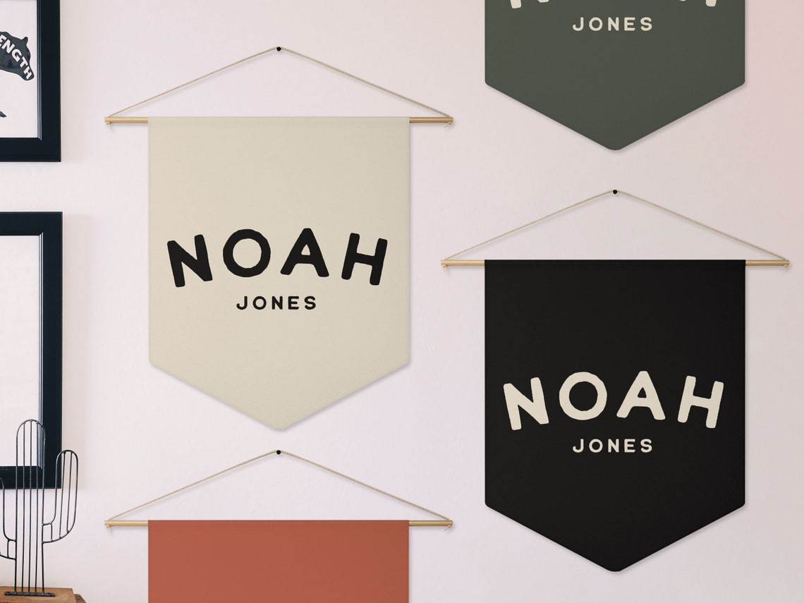 Custom Name Banner Custom Pennant Personalized Name Wall - Etsy