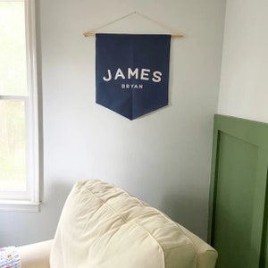 Custom Name Banner Custom Pennant Personalized Name Wall - Etsy