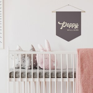 Custom Retro Name Banner Custom Pennant Personalized Name - Etsy