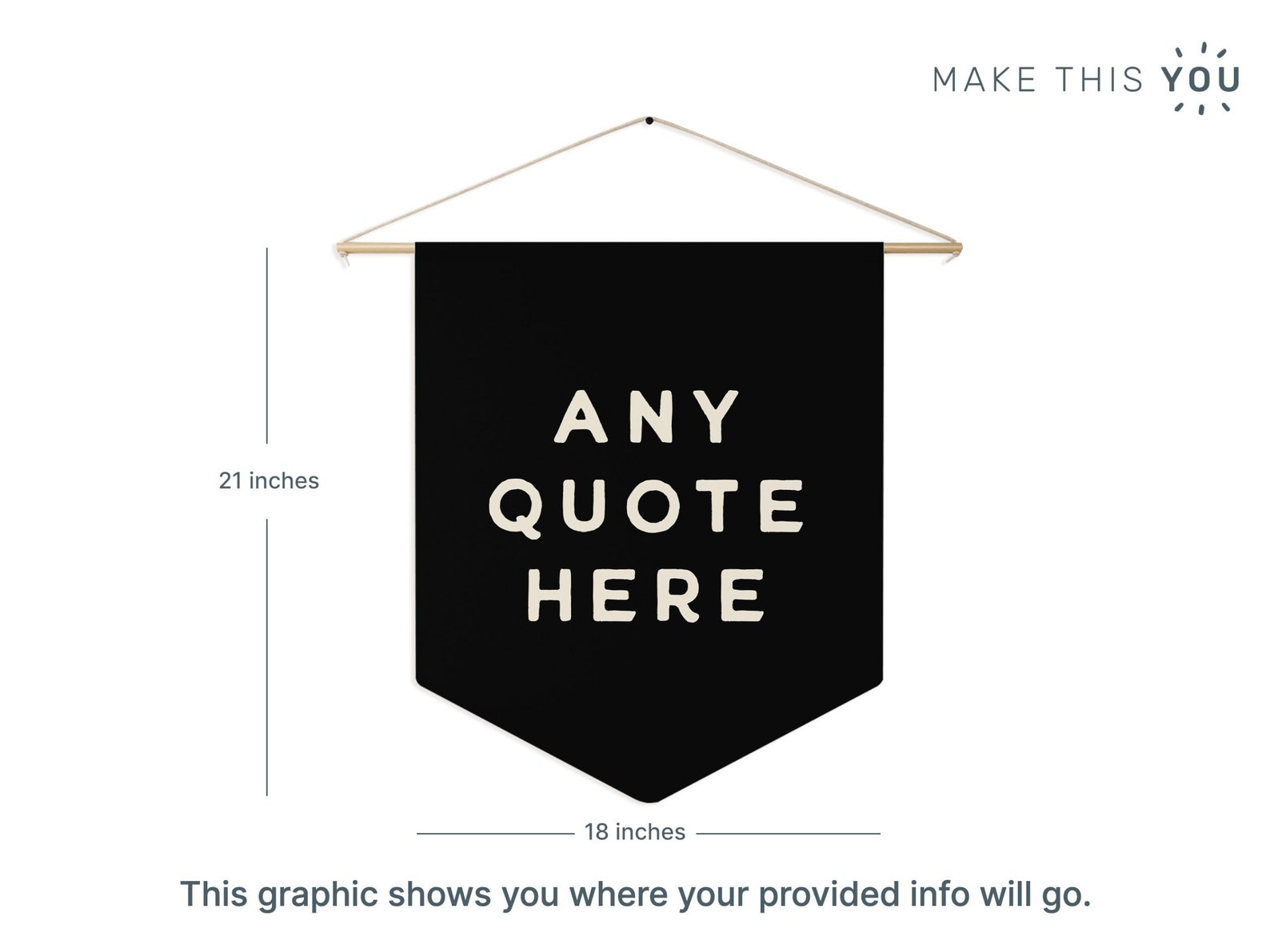 Custom Quote Banner Custom Pennant With Any Quote in Rustic - Etsy