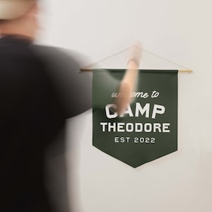 Personalized Camp Banner, Camp Themed Party Decor, Custom Name Baby or ...