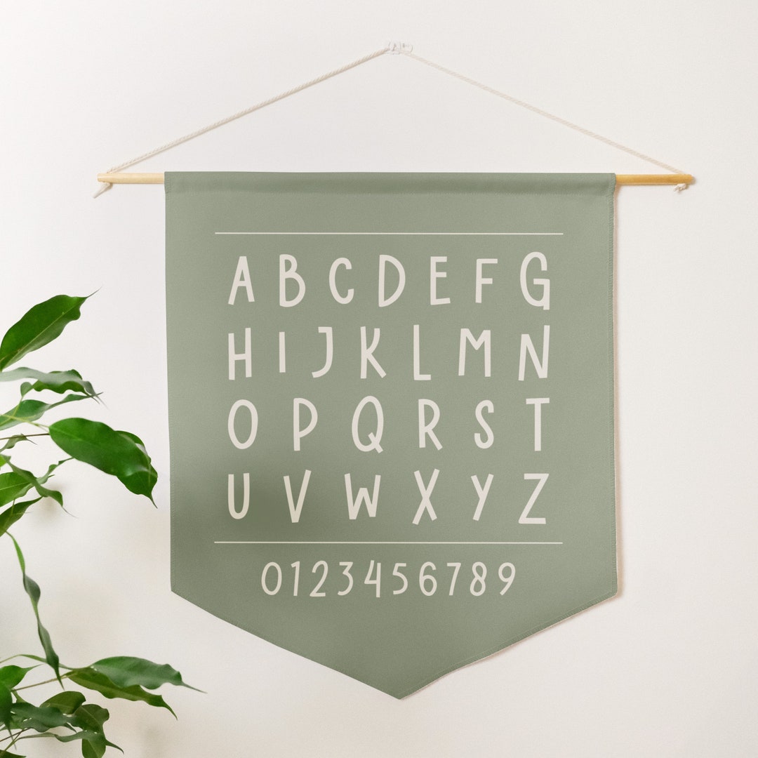 Alphabet Pennant Banner | Nursery Decor | Alphabet Wall Art | Classroom ...