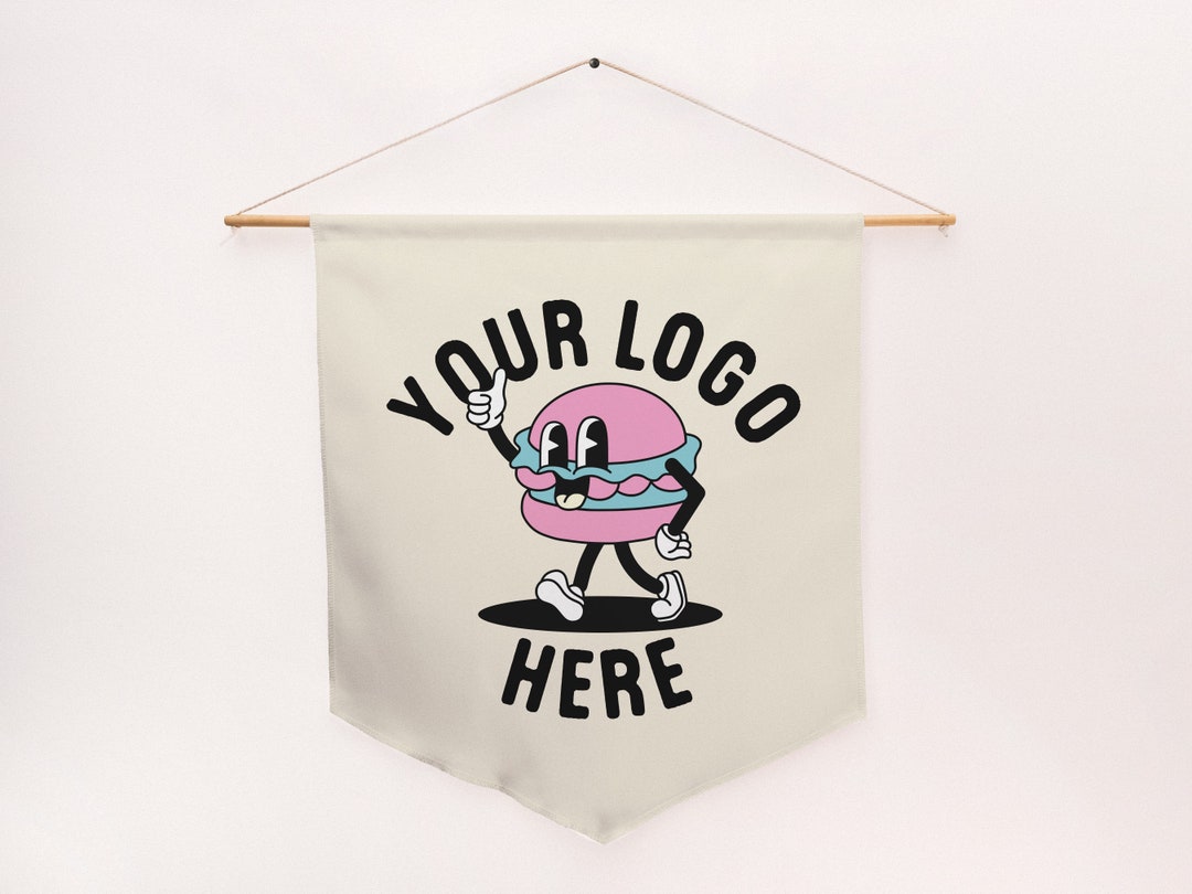 Custom Logo Pennant Banner Company Logo Flag for Small Businesses ...