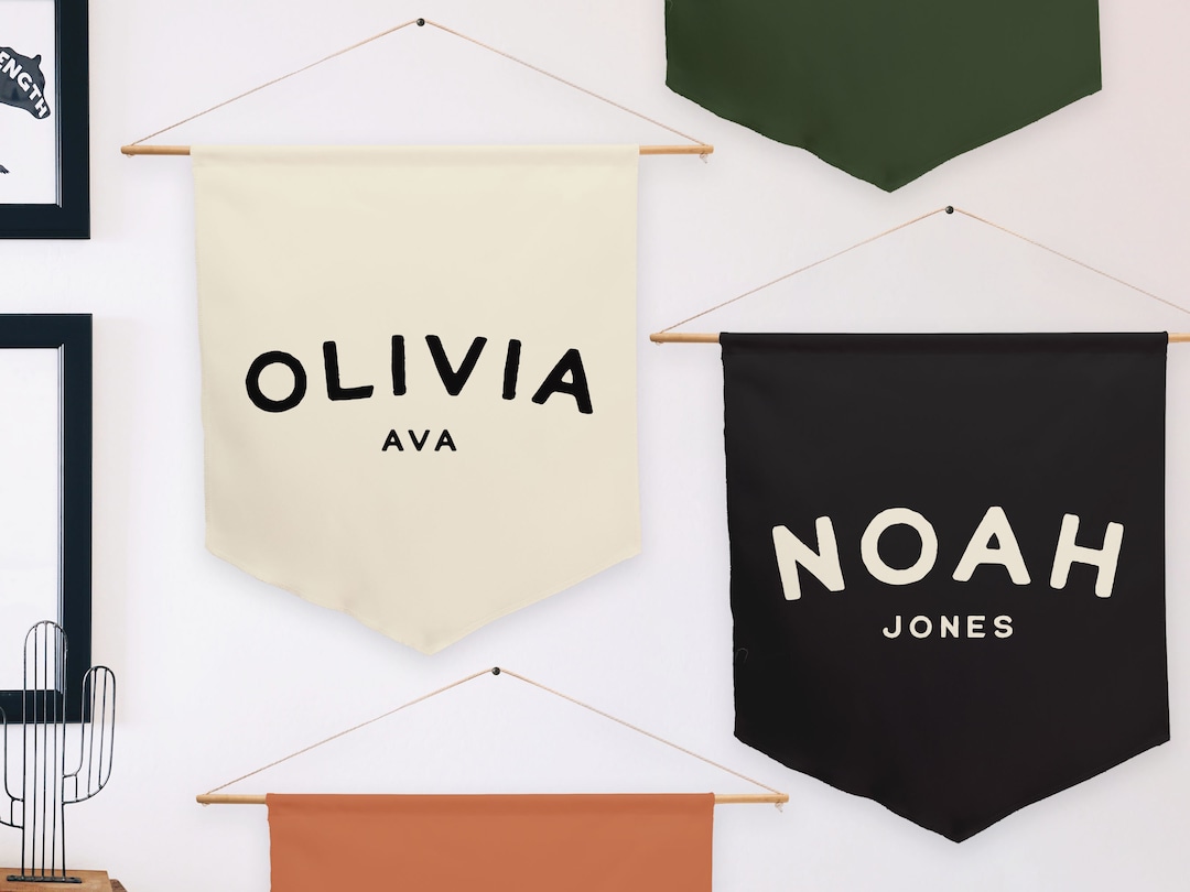 Custom Name Banner Custom Pennant Personalized Name Wall - Etsy