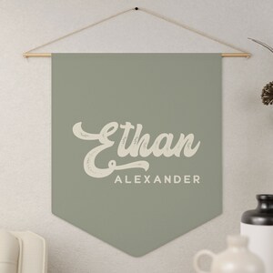 Custom Retro Name Banner Custom Pennant Personalized Name - Etsy