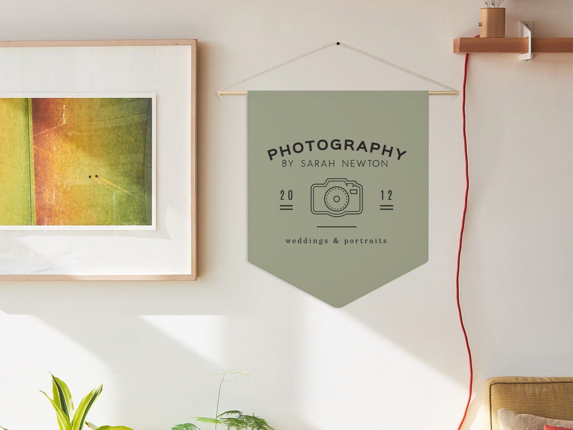 Custom Logo Pennant Banner Company Logo Flag for Small - Etsy