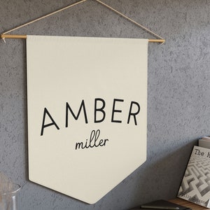 Custom Name Banner Custom Pennant Personalized Name Wall - Etsy