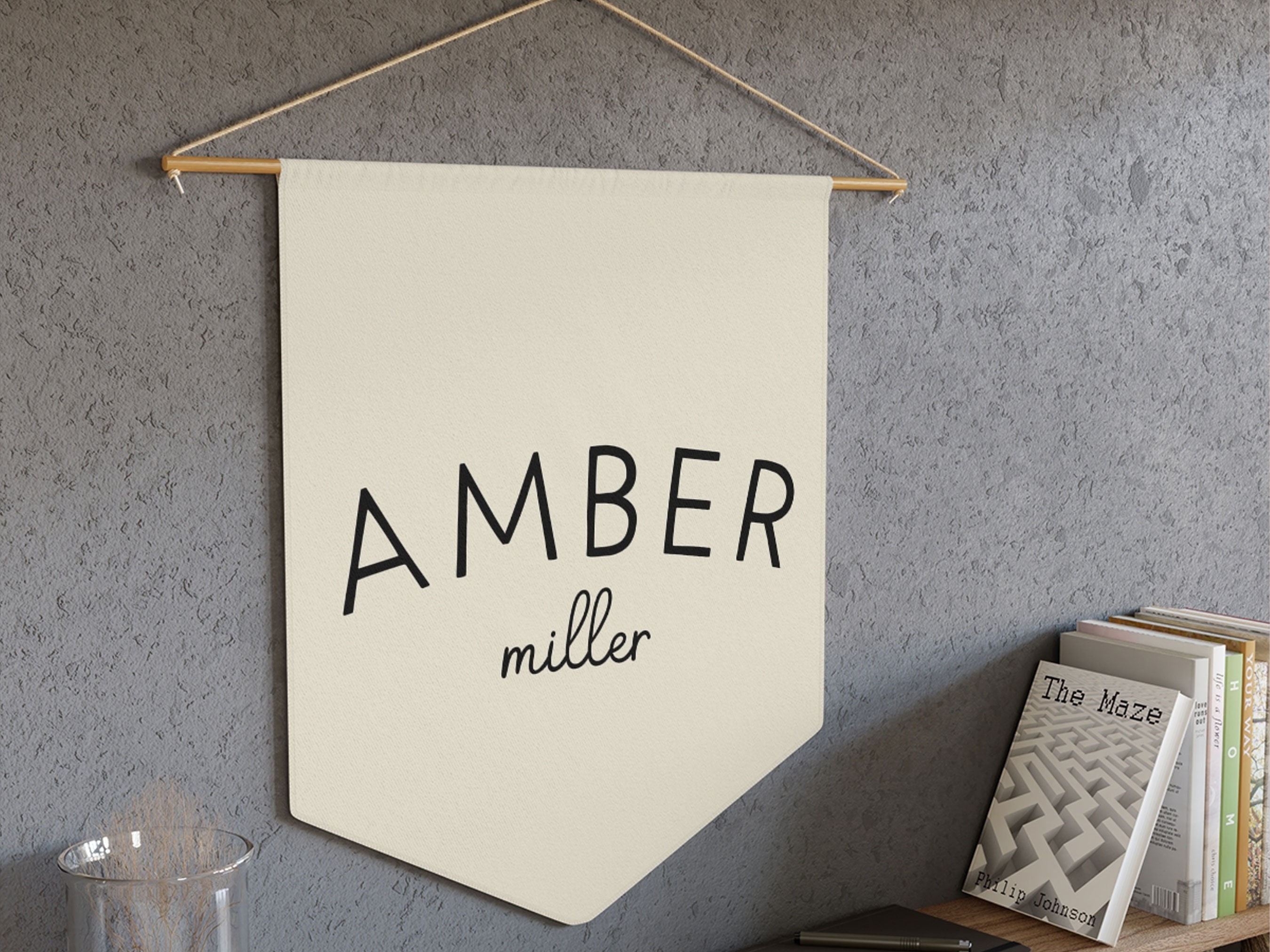 Custom Name Banner Custom Pennant Personalized Name Wall | Etsy