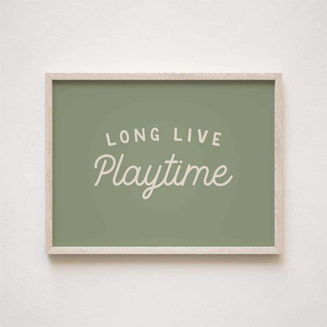 Long Live Playtime Wall Art Print, Playroom or Kids Room Poster, New ...