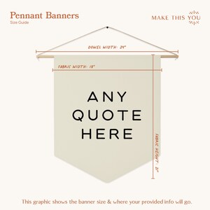 Custom Quote Banner | Custom Pennant With Any Quote in Thin Font ...